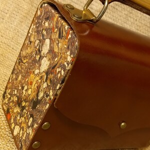 Leather Bag - ~steampunk - Marbled Paper - Etsy