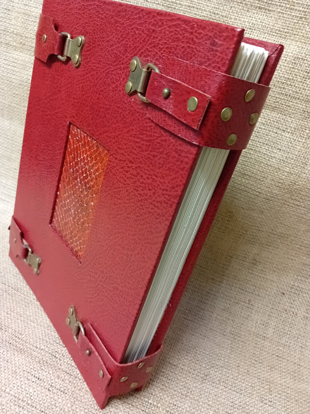 Large Red Journal With Leather and Brass Clasps - Life Journal ...