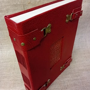Large Red Journal With Leather and Brass Clasps Life Journal Journal ...