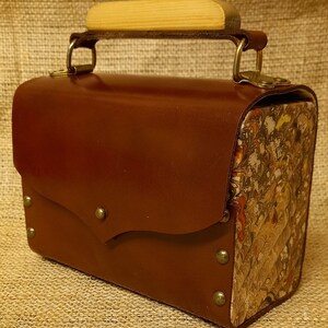 Leather Bag - ~steampunk - Marbled Paper - Etsy