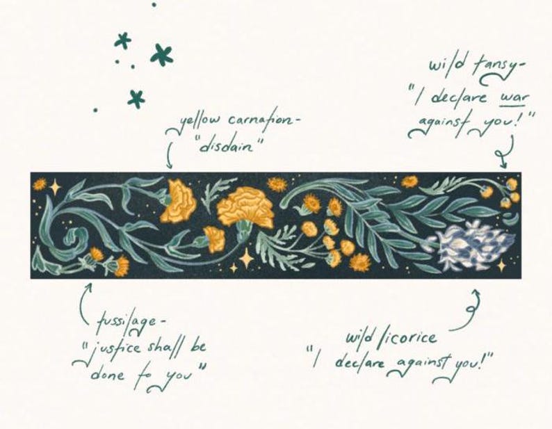 Beloathed" Victorian Flower Language Inspired Notepad | Tear off ...