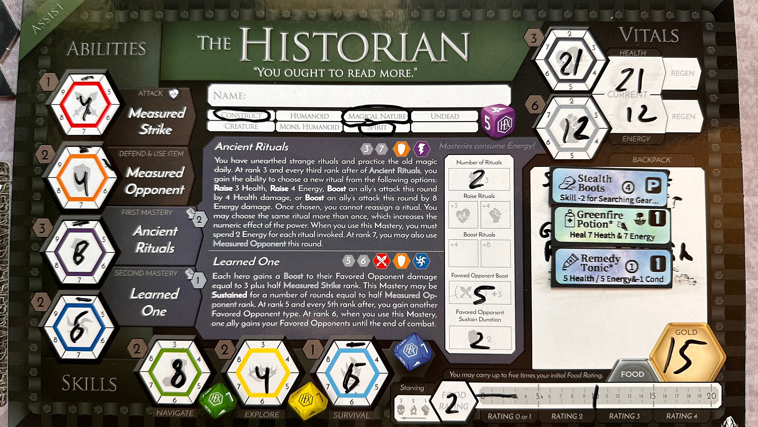 Hexplore IT - Stickers for the Board Game the Forests of Adrimon (items ...