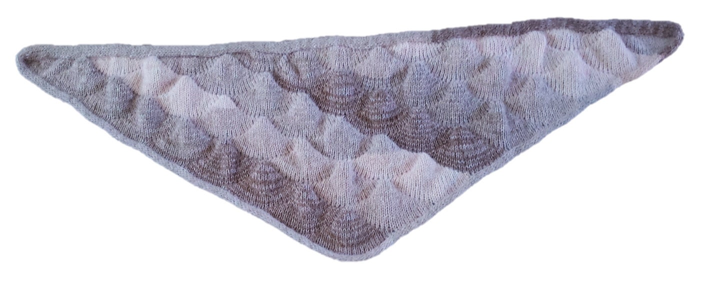 Seashell Shawl Pattern to Machine Knit in Three Gauges by - Etsy