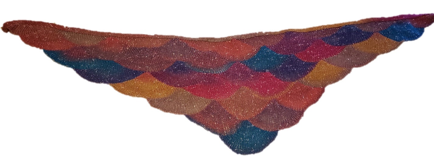 Seashell Shawl Pattern to Machine Knit in Three Gauges by Diana ...