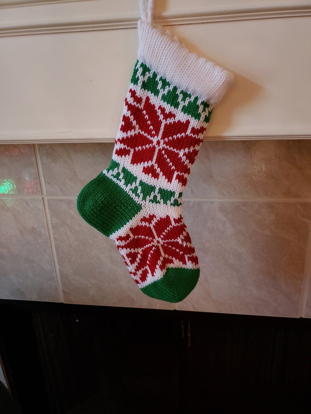 Christmas Stocking to Machine Knit by Diana Sullivan - Etsy