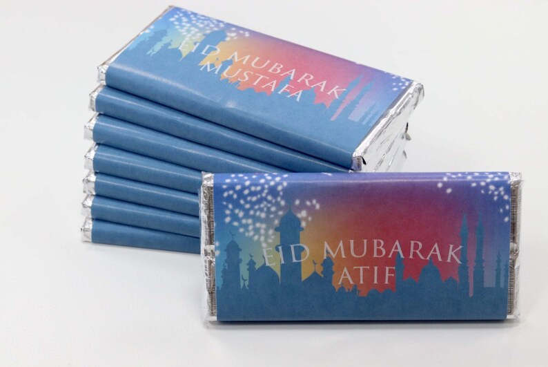 Personalised Eid Chocolate Bar Customised Handmade Gift Muslim - Etsy
