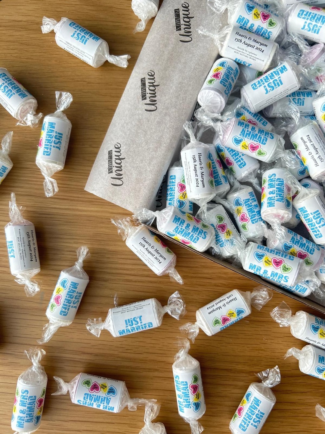 Personalised Mini Love Hearts Wedding Favours for Guests Gift Party ...