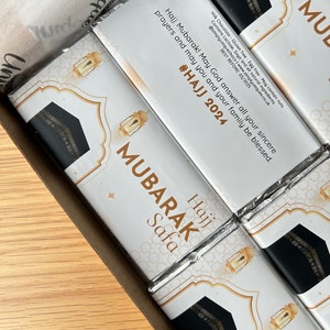 Hajj Mubarak Personalised Chocolate Bar Customised Handmade Gift Muslim ...