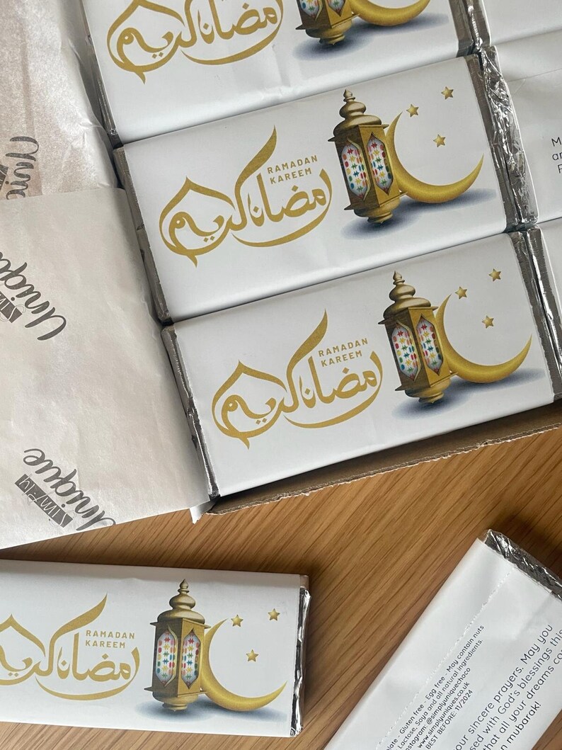 Personalised Ramadan Chocolate Bar Customised Handmade Muslim Islamic ...