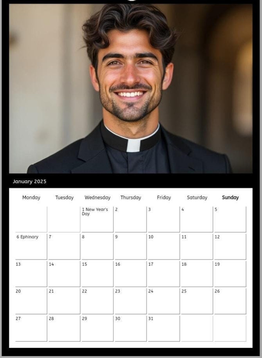 Calendario Romano 2025 | Italian Calendar 2025 - Etsy