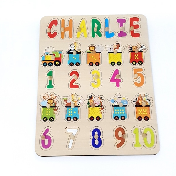 Wooden Letters and Numbers Puzzle - Etsy