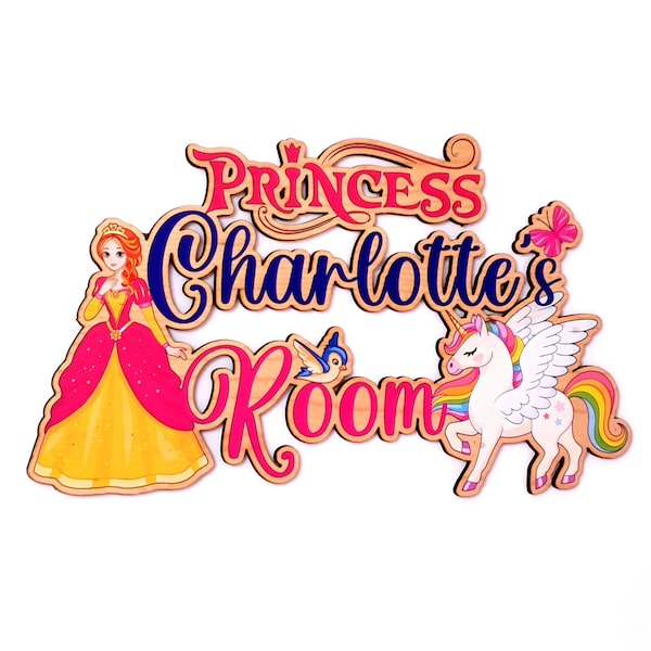 Kids Princess Door Sign - Etsy