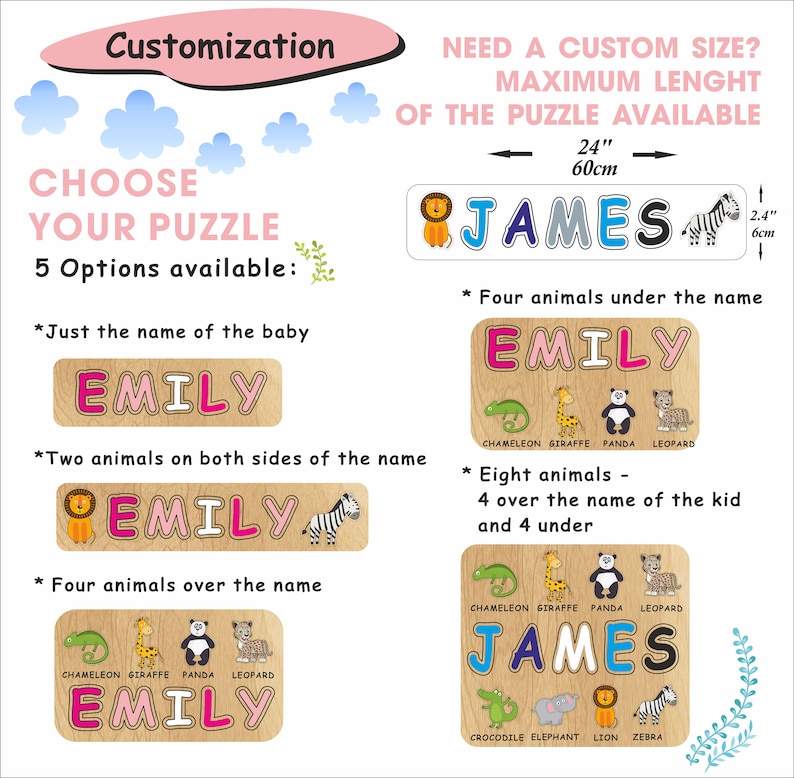 Personalized Photo Puzzle for Baby Girl or Baby Boy Wooden - Etsy