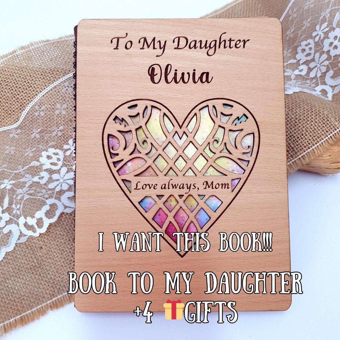 Personalized Book to My Daughter + 4 Gifts, Handcrafted Book With ...