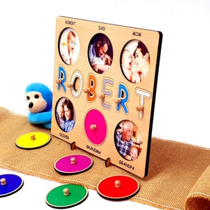 Personalized Photo Puzzle for Baby Girl or Baby Boy | Wooden Name ...