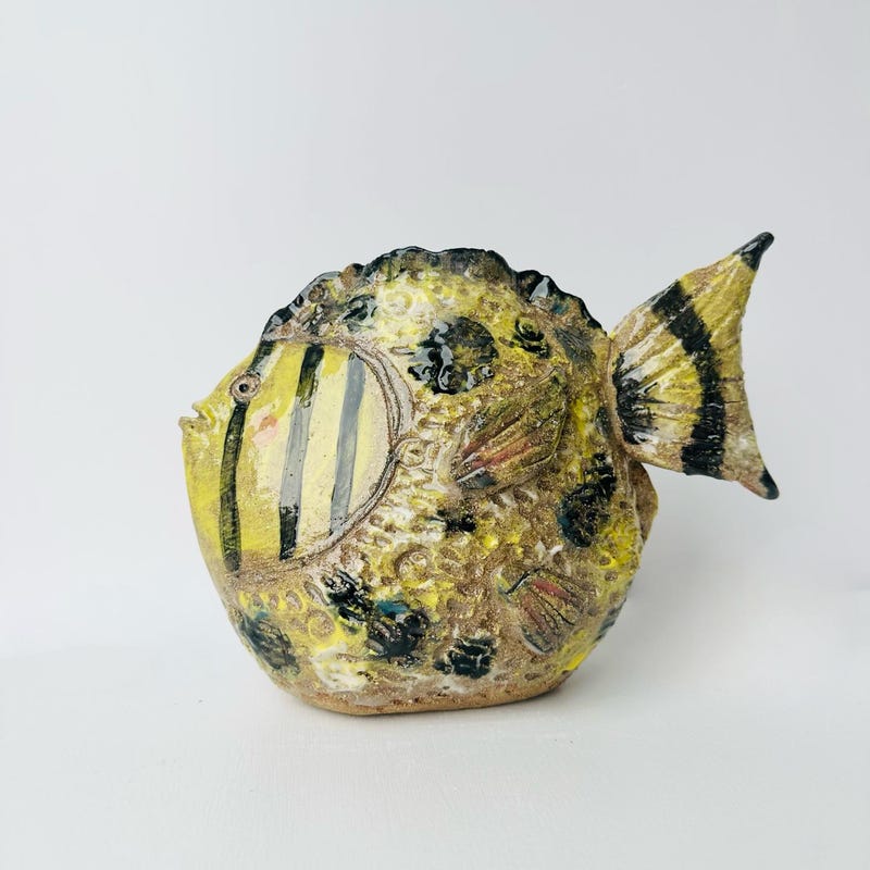 Ceramic Puffer Fish - Etsy