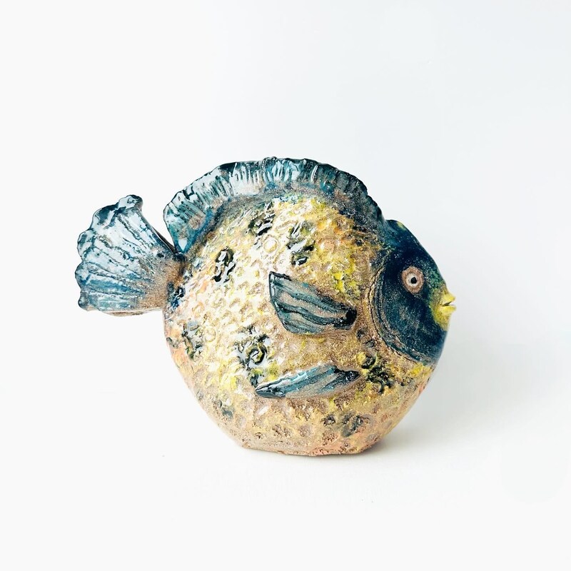 Ceramic Puffer Fish - Etsy