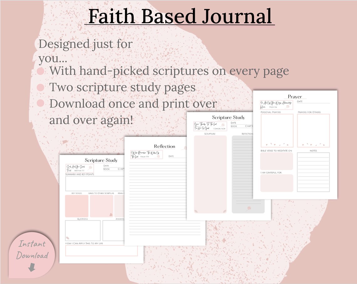 Prayer Journal Bible Study Printable Bible Study Guide - Etsy