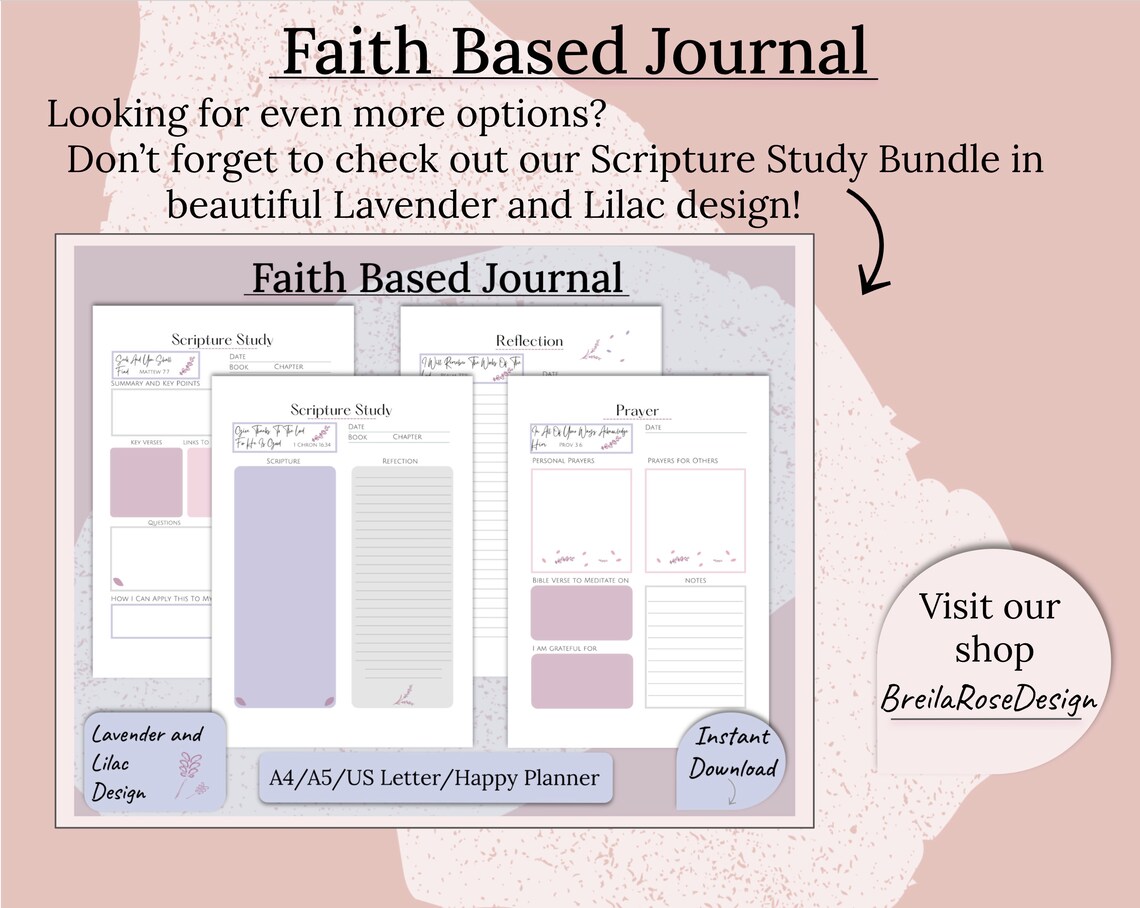 Prayer Journal Bible Study Printable Bible Study Guide - Etsy