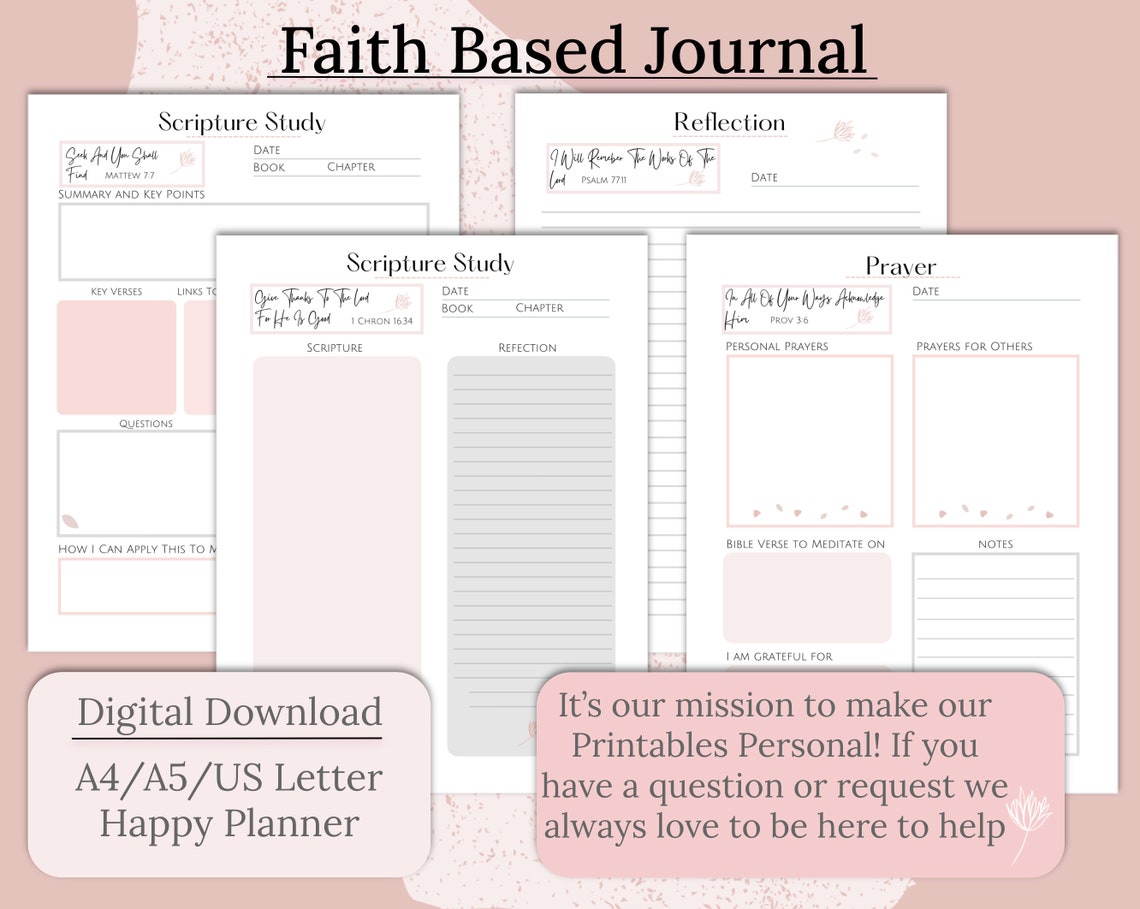 Prayer Journal Bible Study Printable Bible Study Guide - Etsy