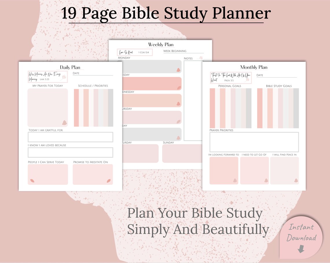 Prayer Journal Printable Bible Study Planner Bible Study | Etsy