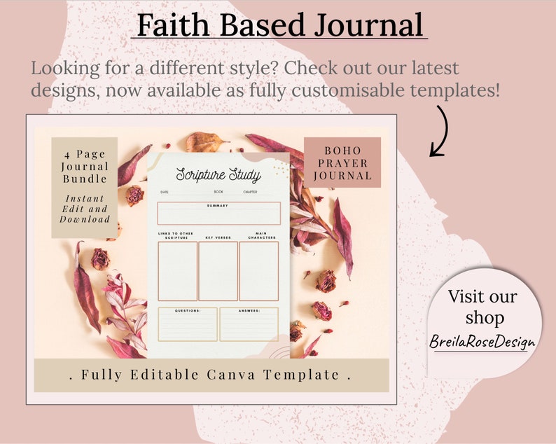 Prayer Journal Bible Study Printable Bible Study Guide - Etsy