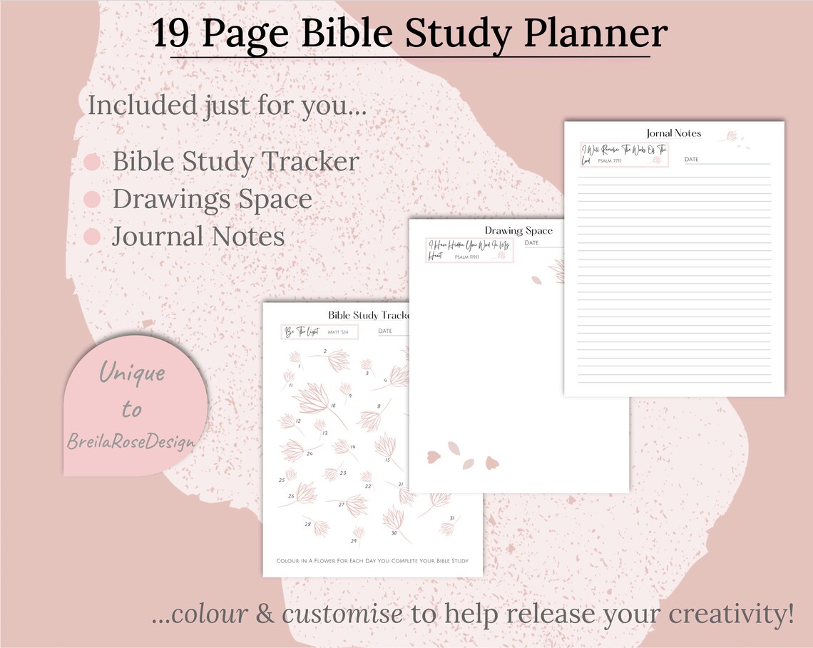 Prayer Journal Printable Bible Study Planner Bible Study | Etsy