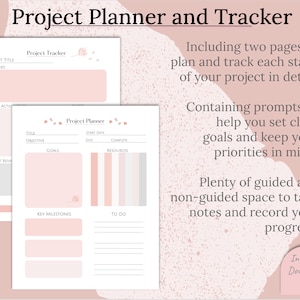 Project Planner Printable, Project List, Pink Project to Do List ...