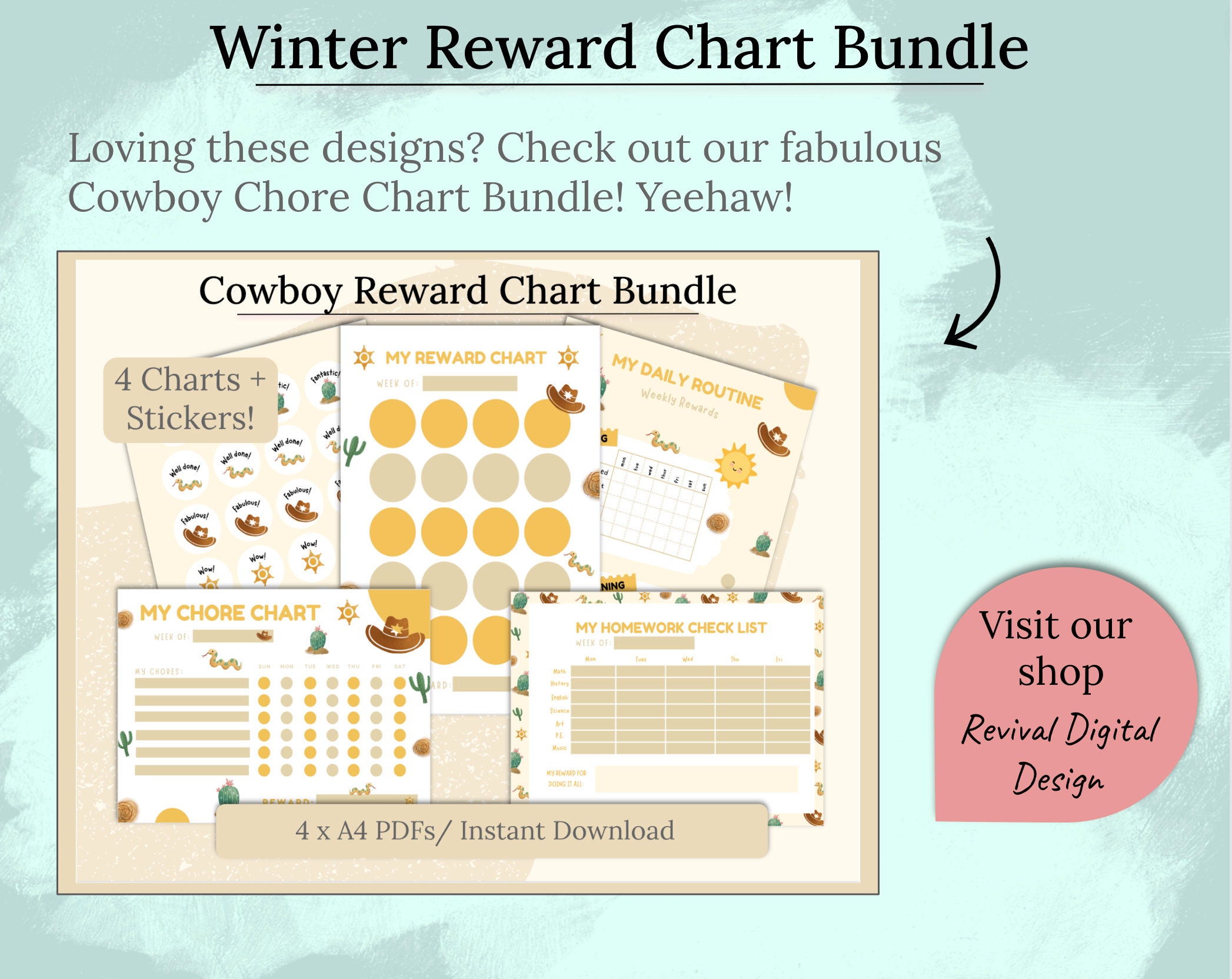 Winter Chore Chart for Kids Christmas Sticker Reward Chart - Etsy