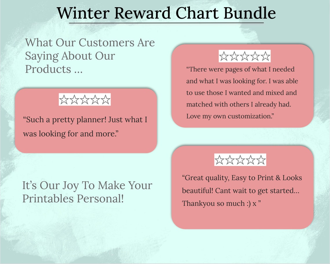 Winter Chore Chart for Kids Christmas Sticker Reward Chart - Etsy