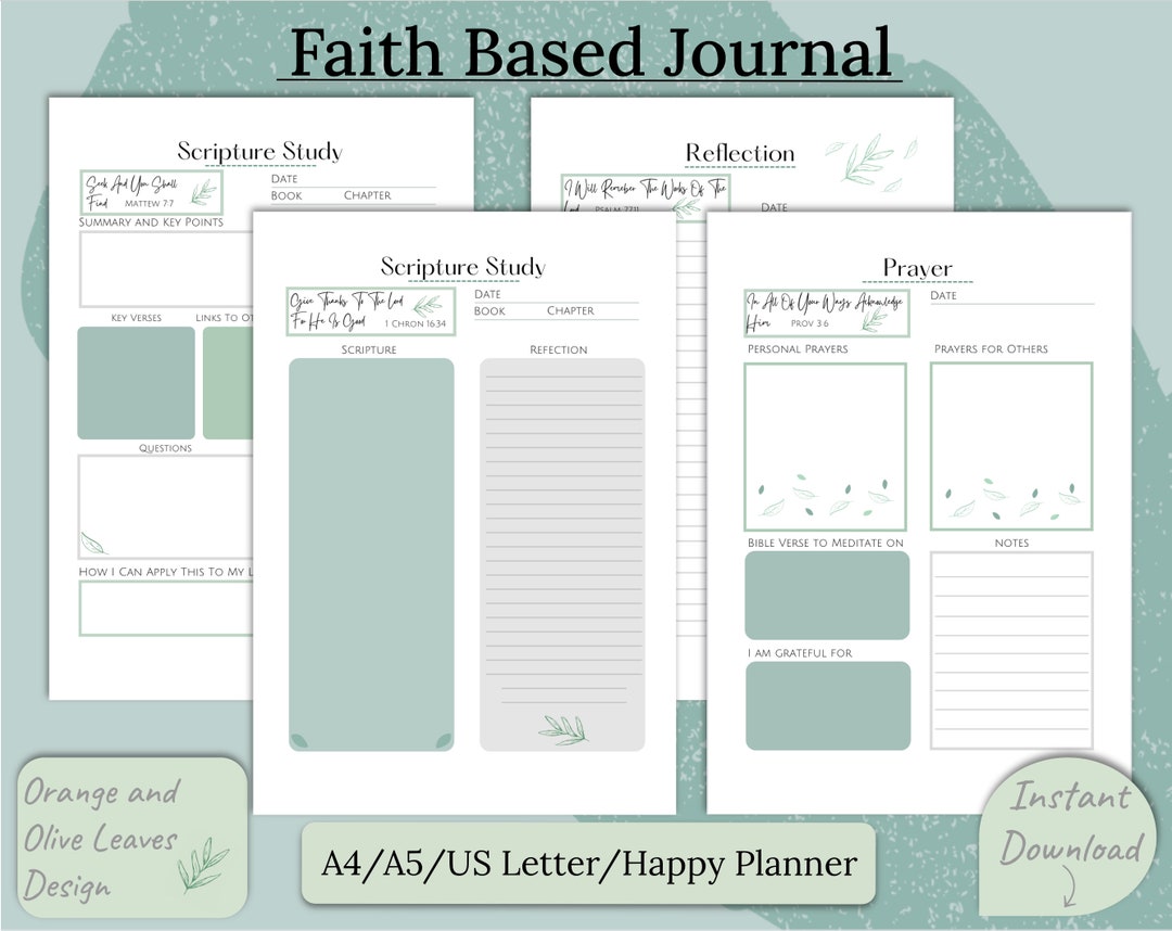 Prayer Journal, Bible Study Printable, Bible Study Guide, Faith Based ...