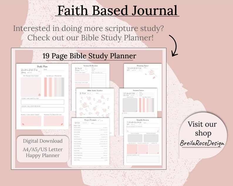Prayer Journal Bible Study Printable Bible Study Guide - Etsy
