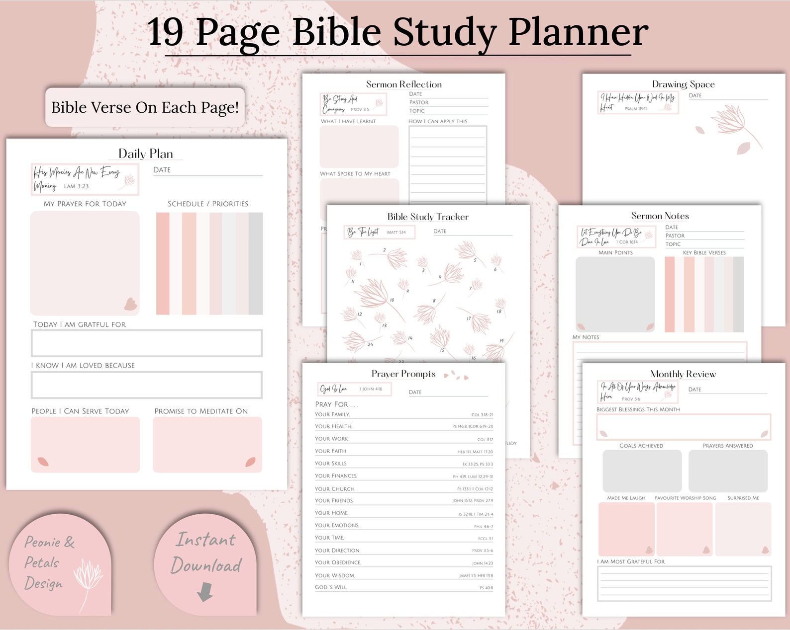 Prayer Journal Printable, Bible Study Planner, Bible Study Guide, Bible ...