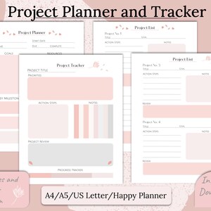 Project Planner Printable, Project List, Pink Project to Do List ...