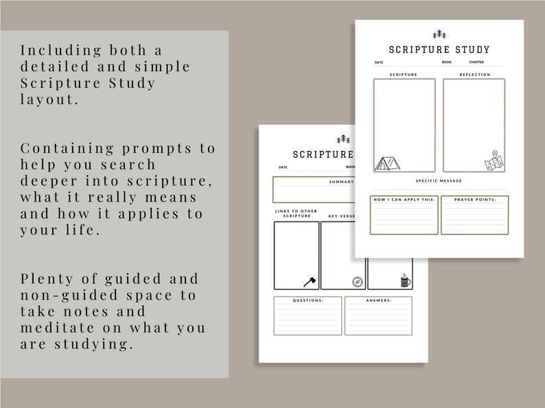 Men's Prayer Journal Mens Bible Template Christian Gift - Etsy