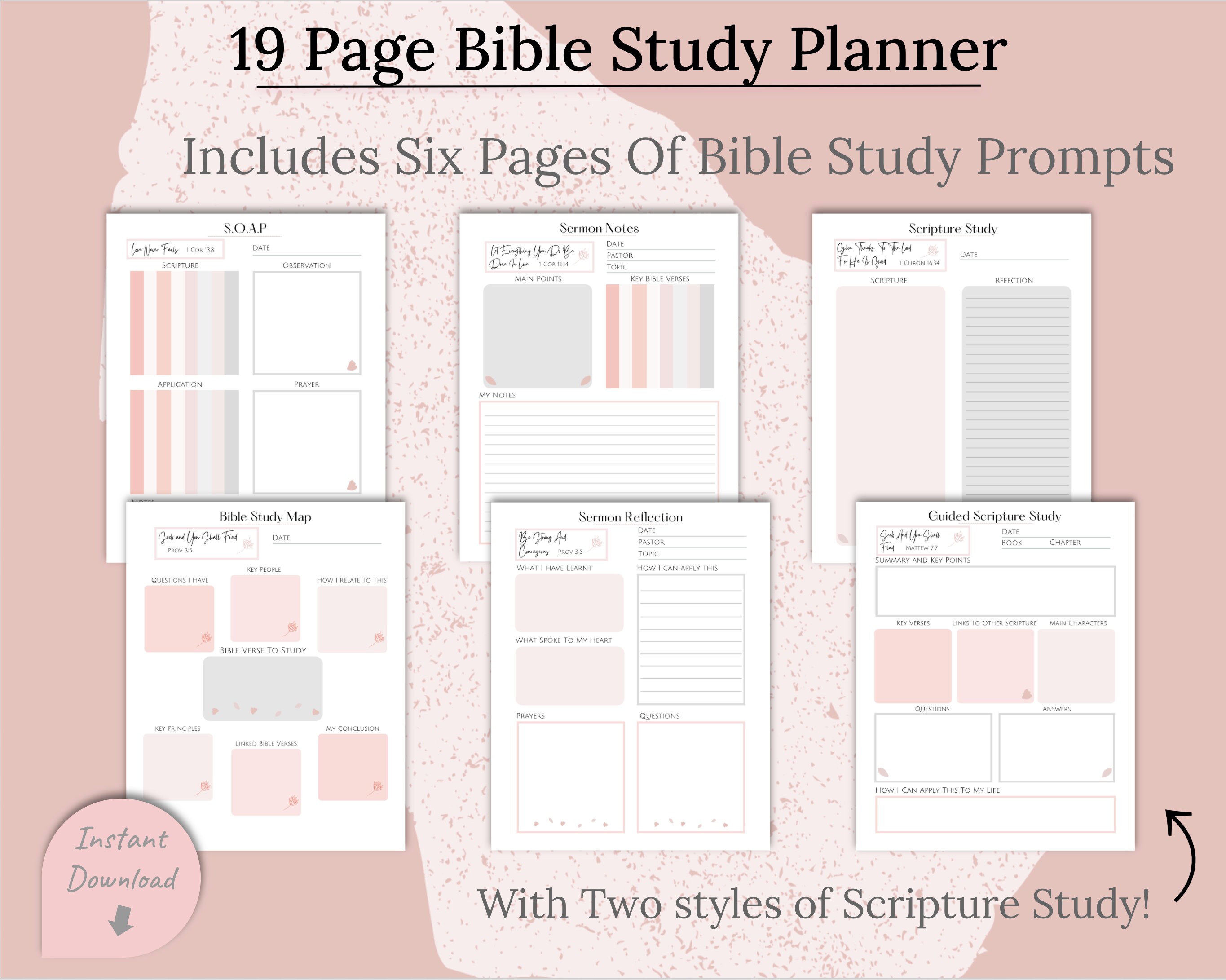 Prayer Journal Printable Bible Study Planner Bible Study | Etsy