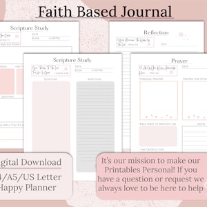 Prayer Journal, Bible Study Printable, Bible Study Guide, Faith Based ...