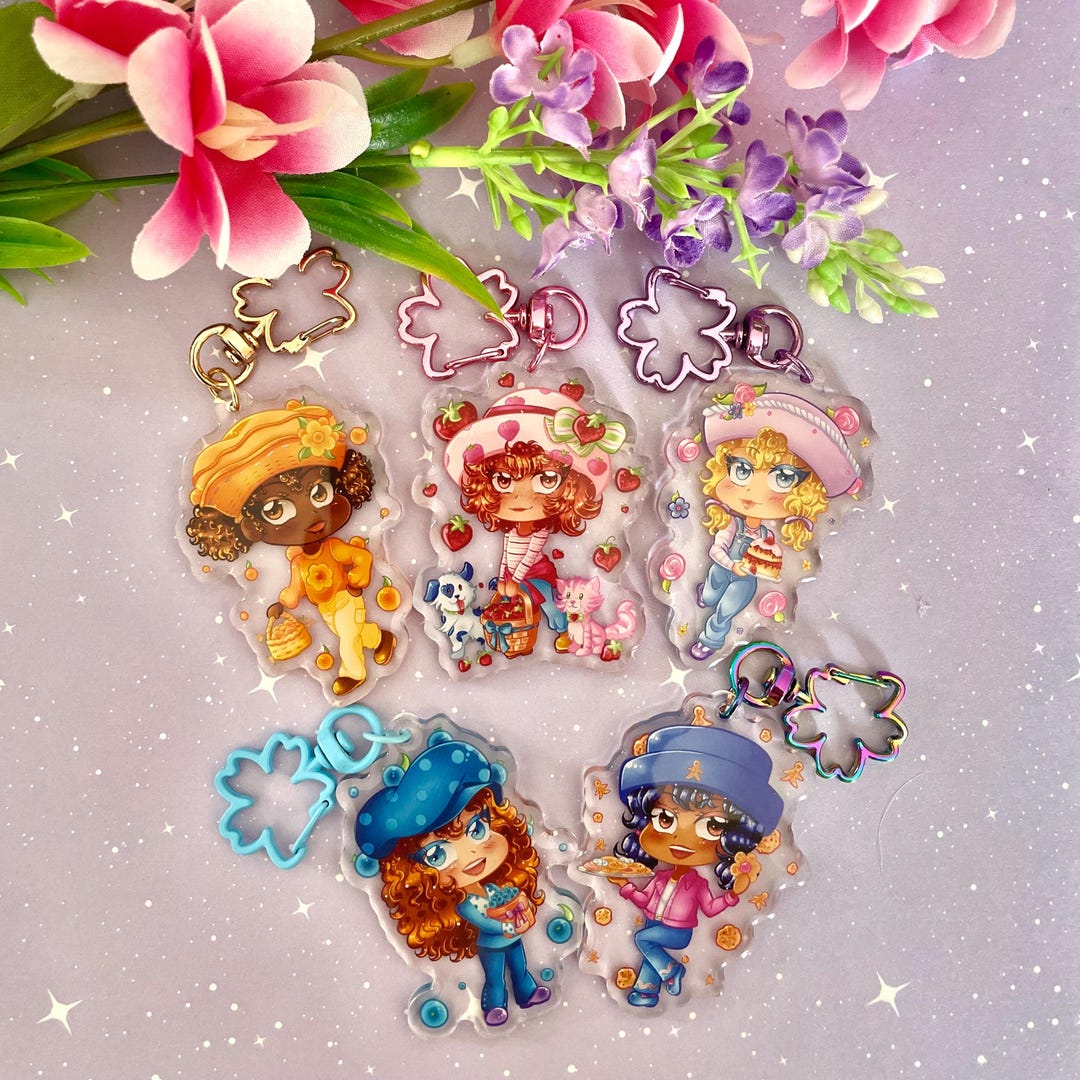 Strawberry Charlotte Keychain - Etsy