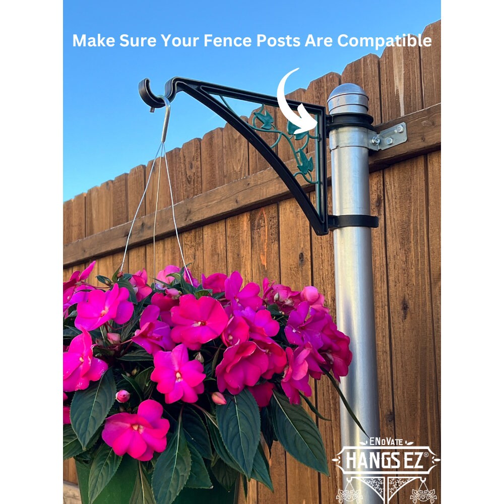 2 PCS Hangs EZ Fence Post Hangers With Purple Panel Inserts(plant ...