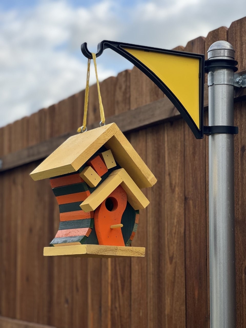 2 PCS Hangs EZ Fence Post Hangers With Yellow Panel Insertsplant Hanger ...