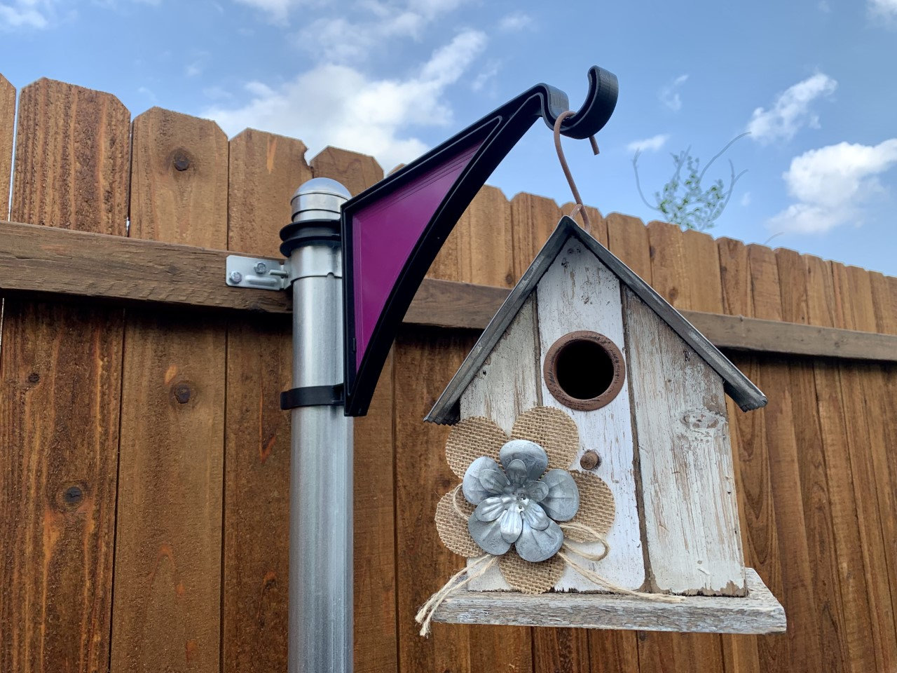 2 PCS Hangs EZ Fence Post Hangers With Purple Panel Inserts(plant ...