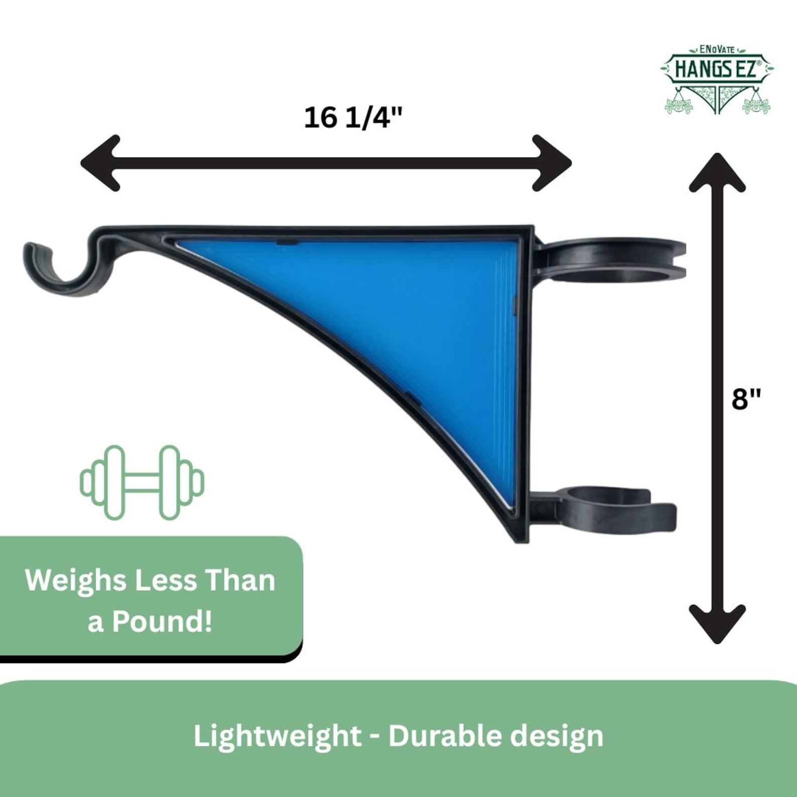 2 PCS Hangs EZ Fence Post Hangers With Blue Panel Inserts(plant Hanger ...