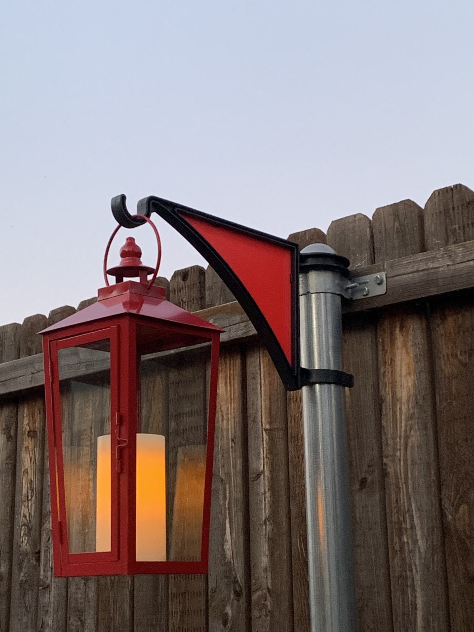 2 PCS Hangs EZ Fence Post Hangers With Red Panel Inserts(plant Hanger ...