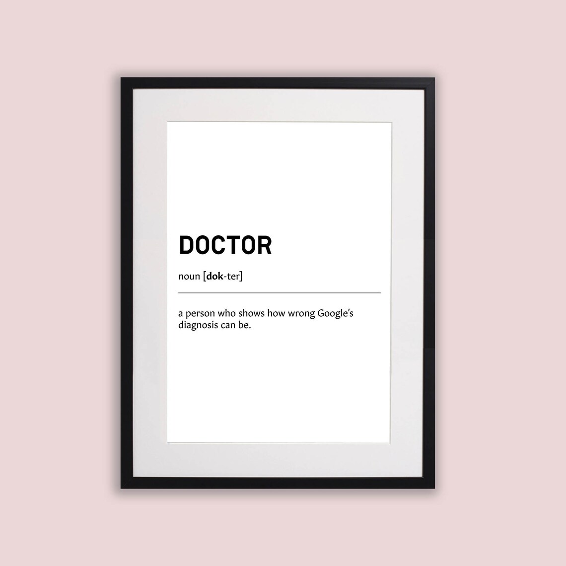 Doctor Definition Print Gift for Doctors Wall Art Print - Etsy