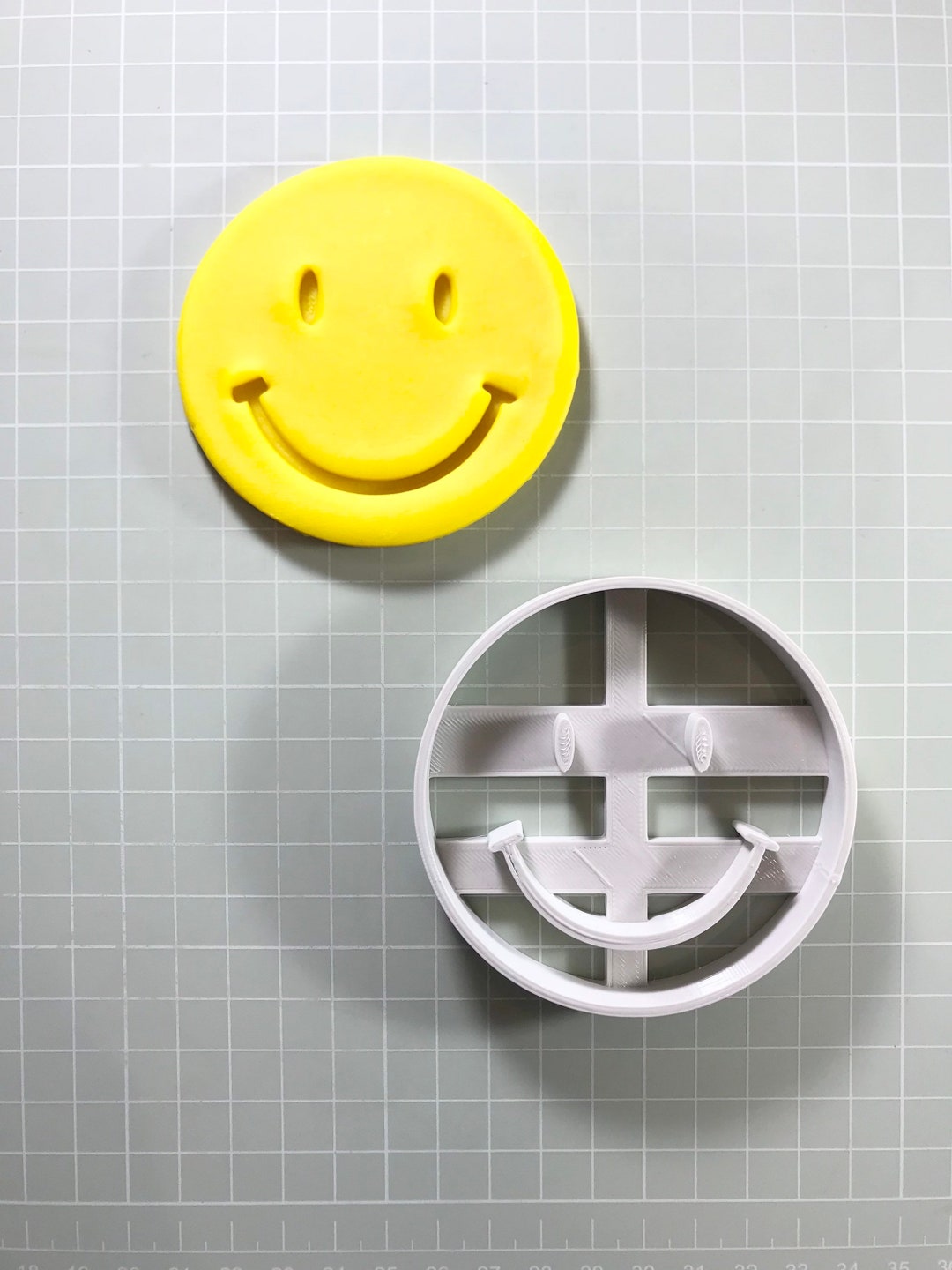 Smiley Face Fondant Pastry Cookie Cutter 90mm Length Hand - Etsy UK