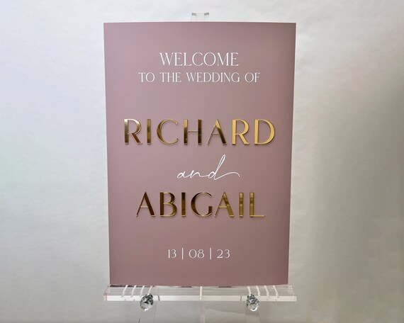 Acrylic Welcome Sign Welcome Sign Wedding Welcome Sign - Etsy