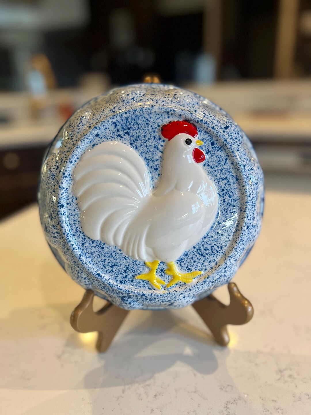 Vintage Chicken Ceramic Jello Mold Wall Hanging Gailstyn Sutton Towle ...