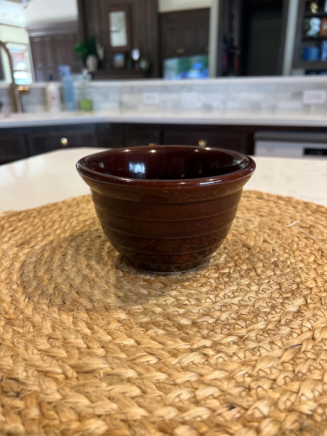 Vintage Stoneware Bowl, Maple Leaf Monmouth Pottery 5" Brown, USA - Etsy