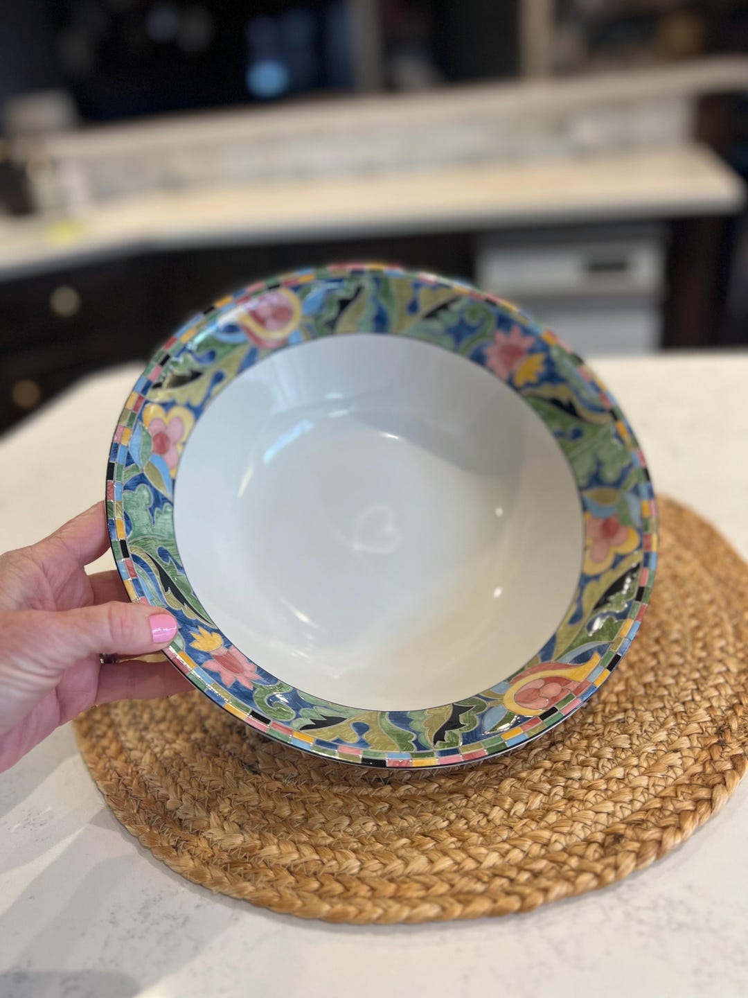 PTS International Interiors Stoneware FANTASIA Serving Bowl 10.5” - Etsy