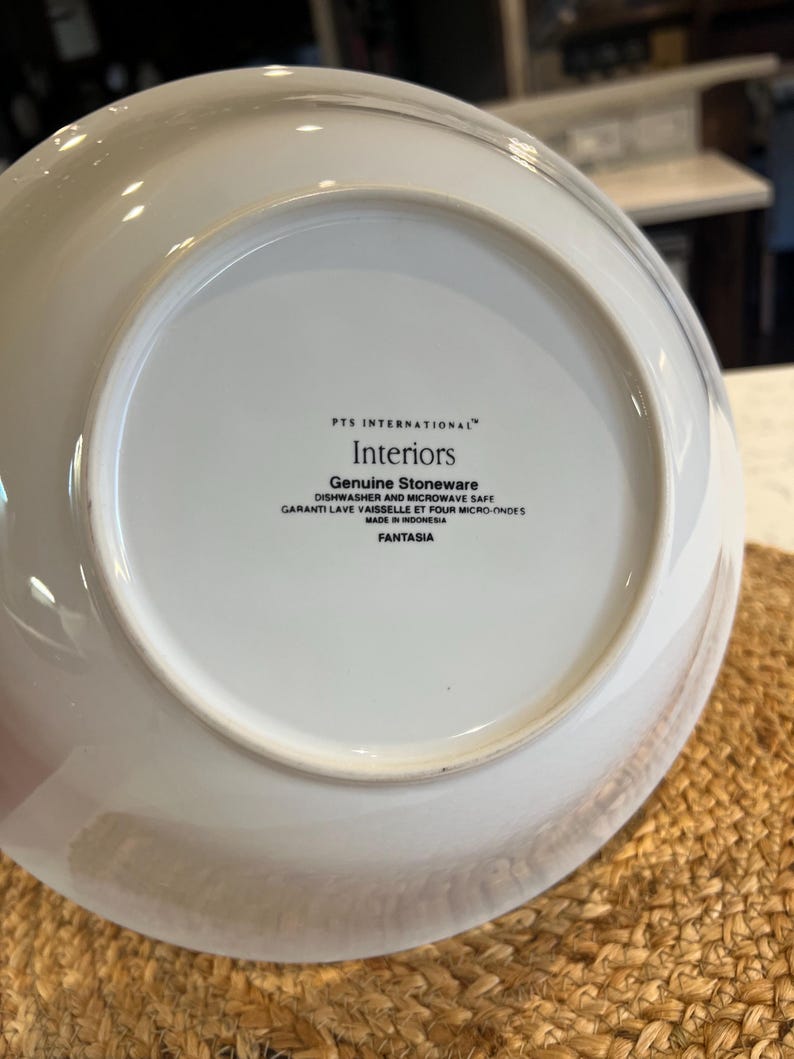 PTS International Interiors Stoneware FANTASIA Serving Bowl 10.5” - Etsy